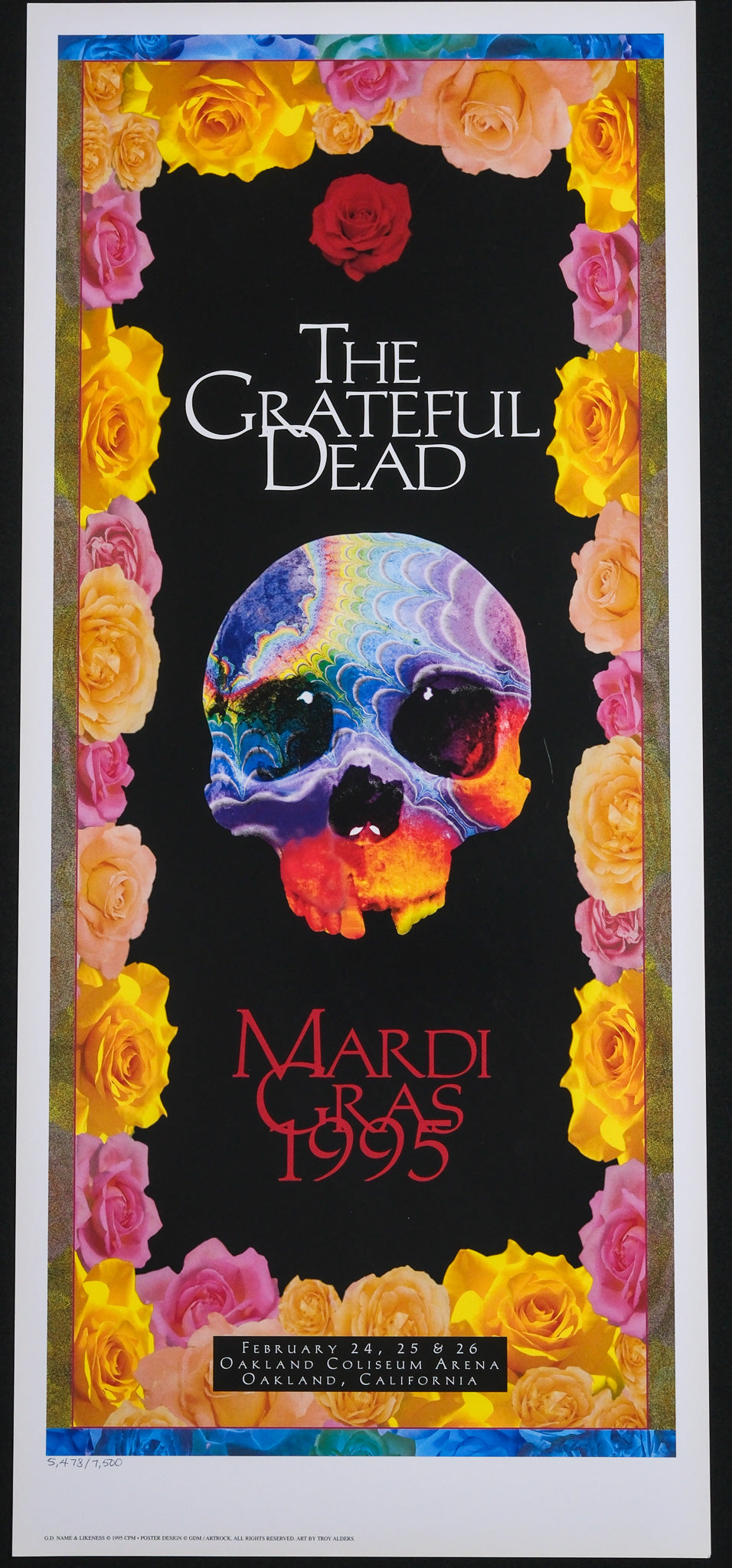 Troy Alders Grateful Dead Mardi Gras 1995 Concert Poster – Rare Dead ...