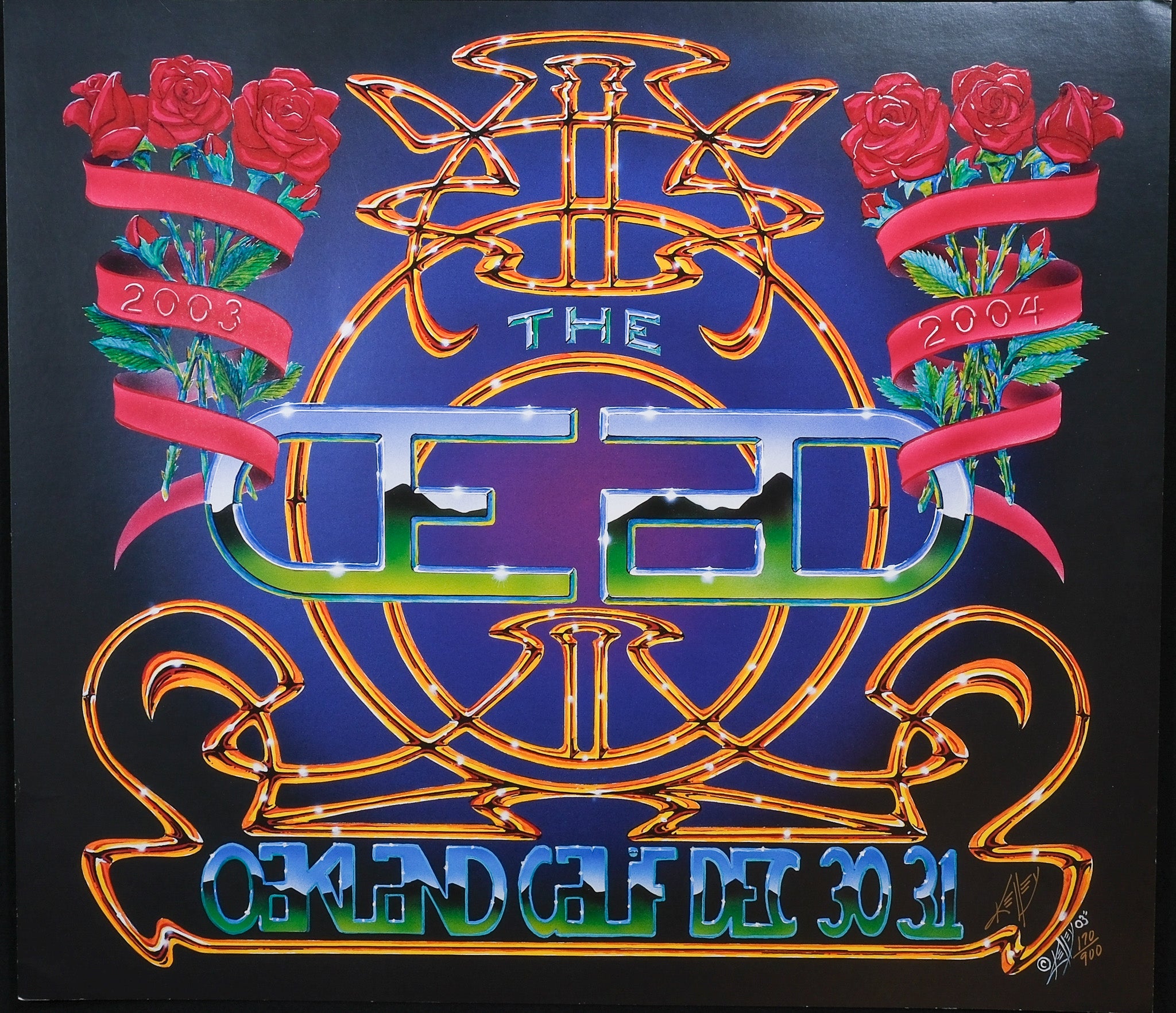 Alton Kelley The Dead 2003 Oakland NYE Tour Concert Poster – Rare Dead ...