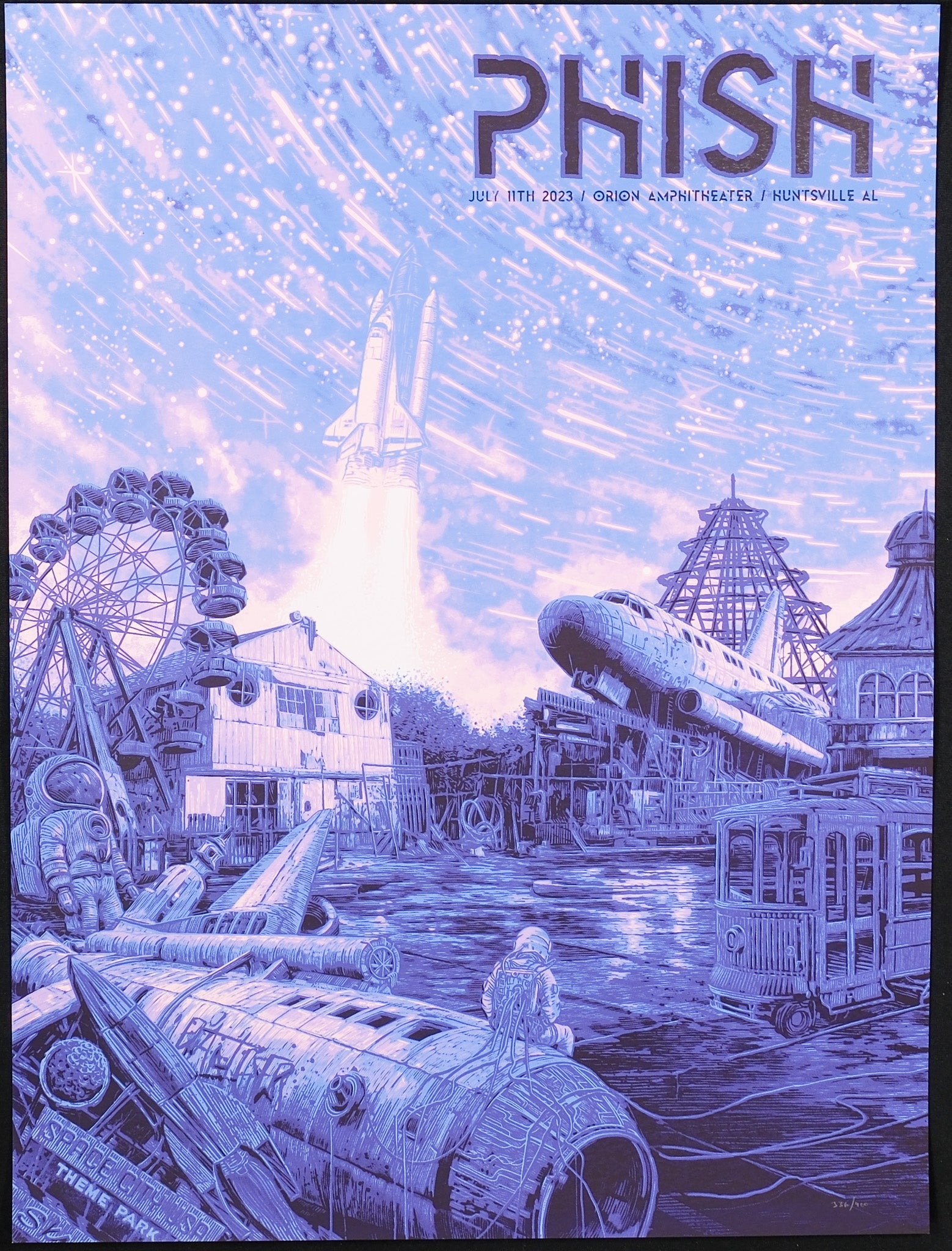 Daniel Danger Phish 2023 Huntsville N1 Concert Poster – Rare Dead Posters