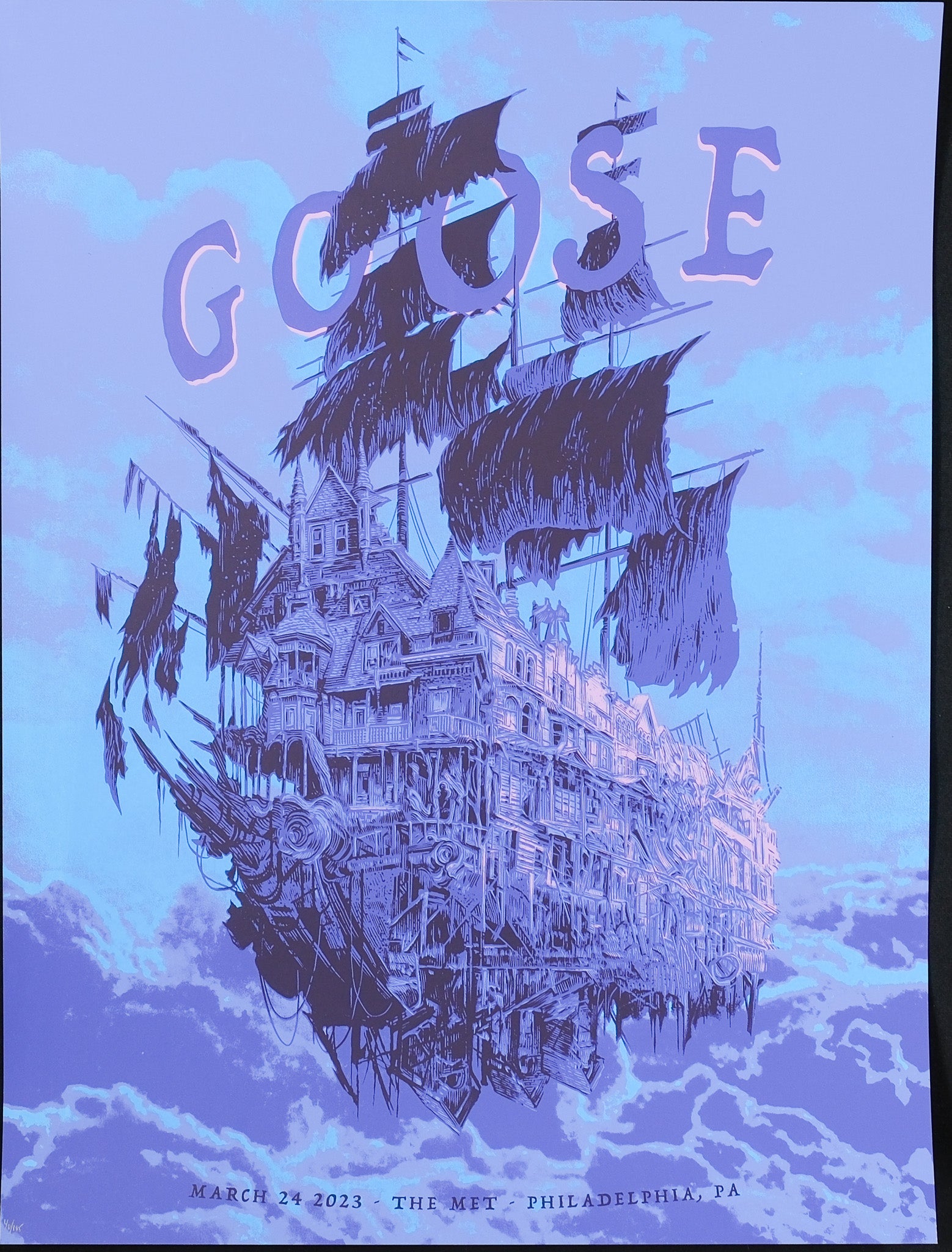 Daniel Danger Goose 2023 Philadelphia 1 Concert Poster – Rare Dead Posters