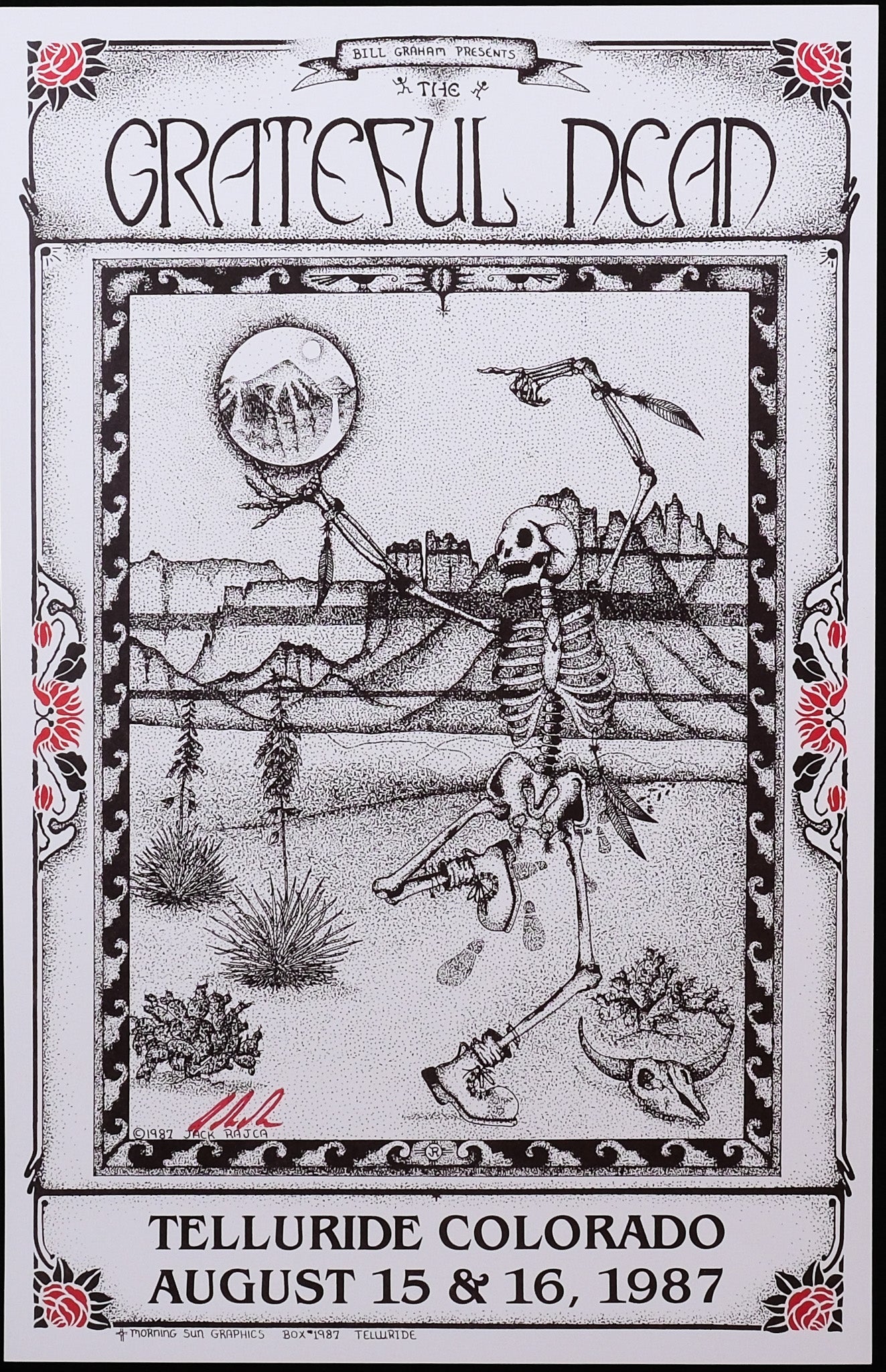 Jack Rajca Grateful Dead 1987 Telluride Concert Poster – Rare Dead Posters