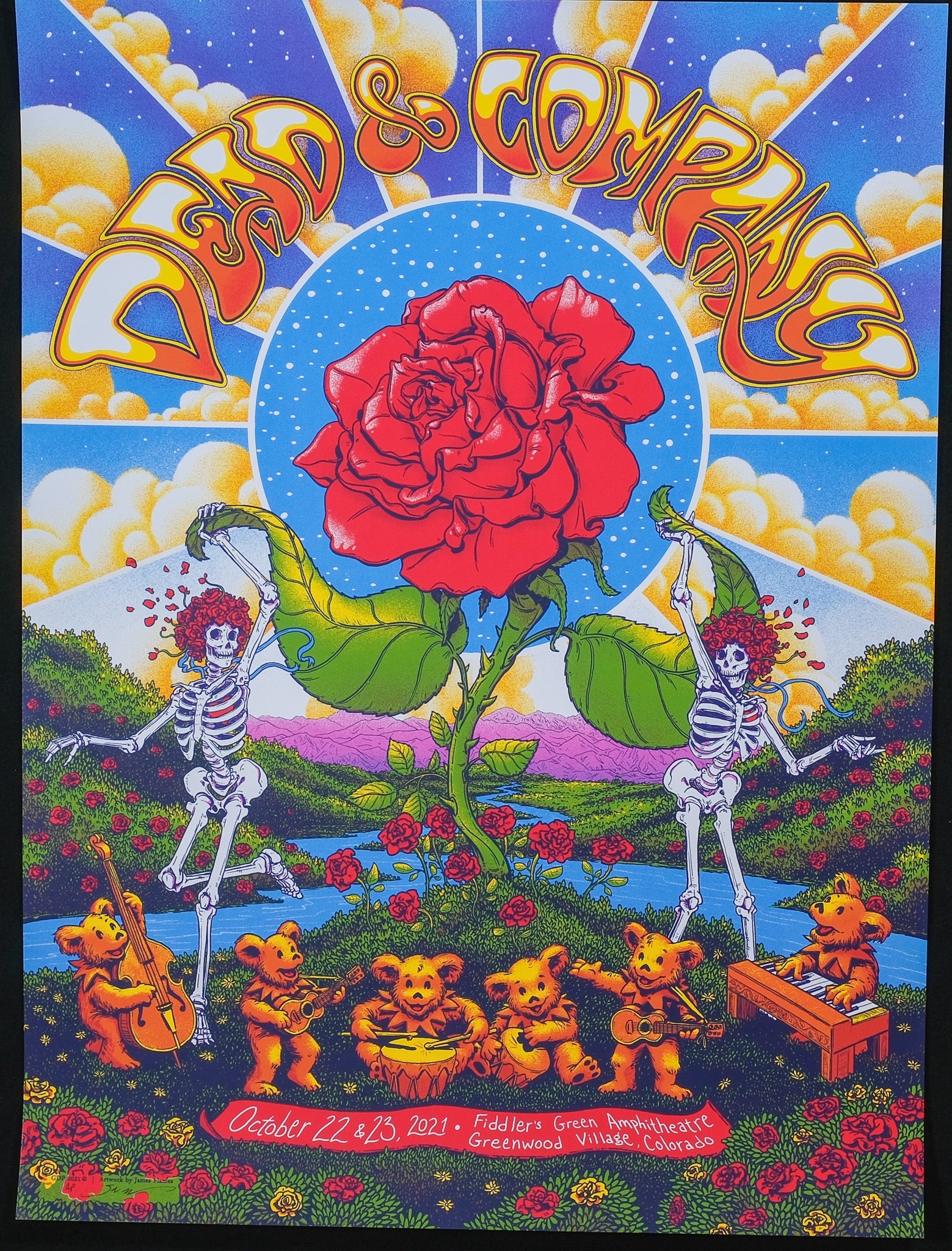 James Flames Dead and Company 2021 Greenwood Village Signed Artist Pro ...