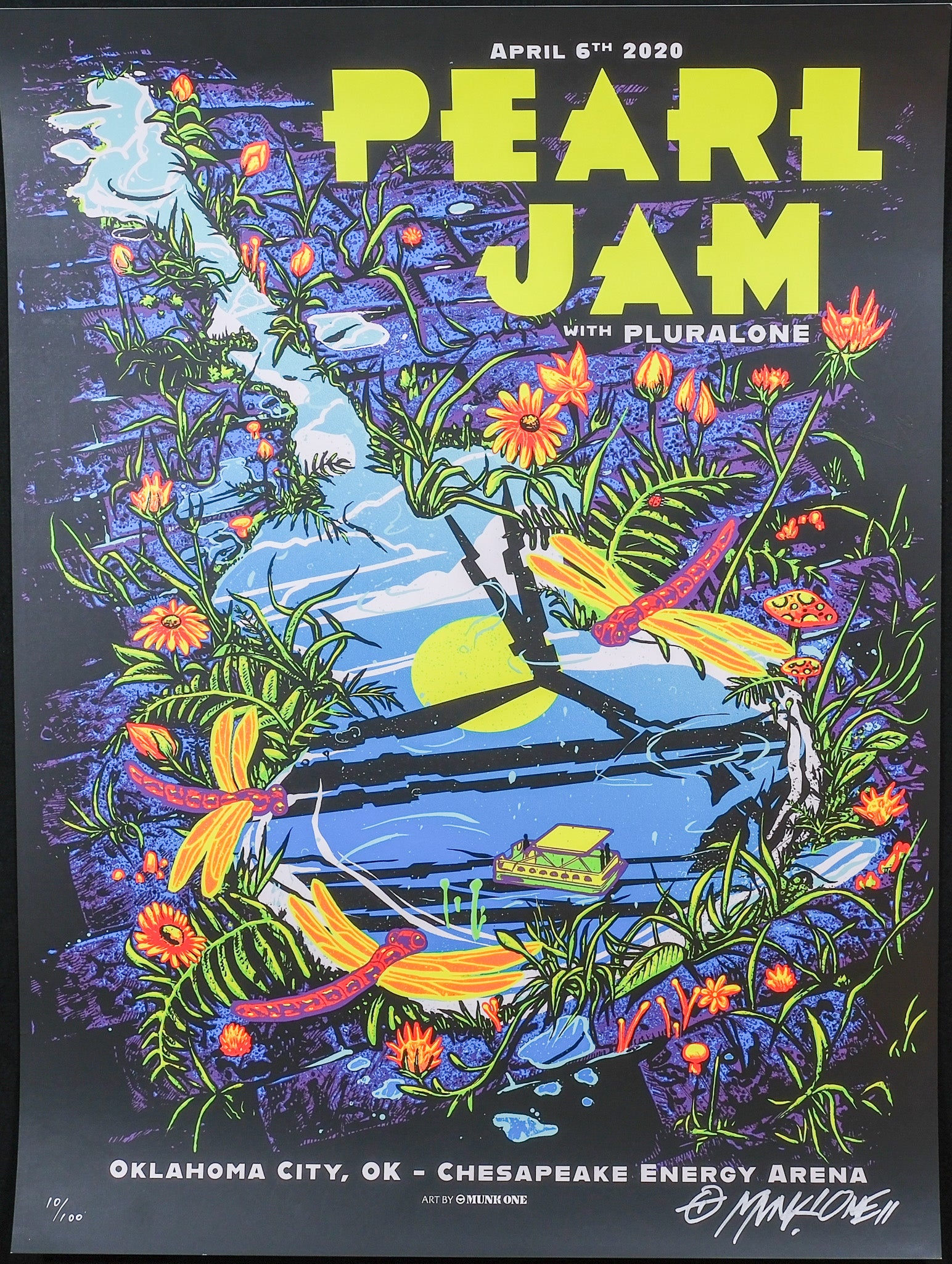 Munk One Pearl Jam 2020 Oklahoma City Concert Poster – Rare Dead Posters