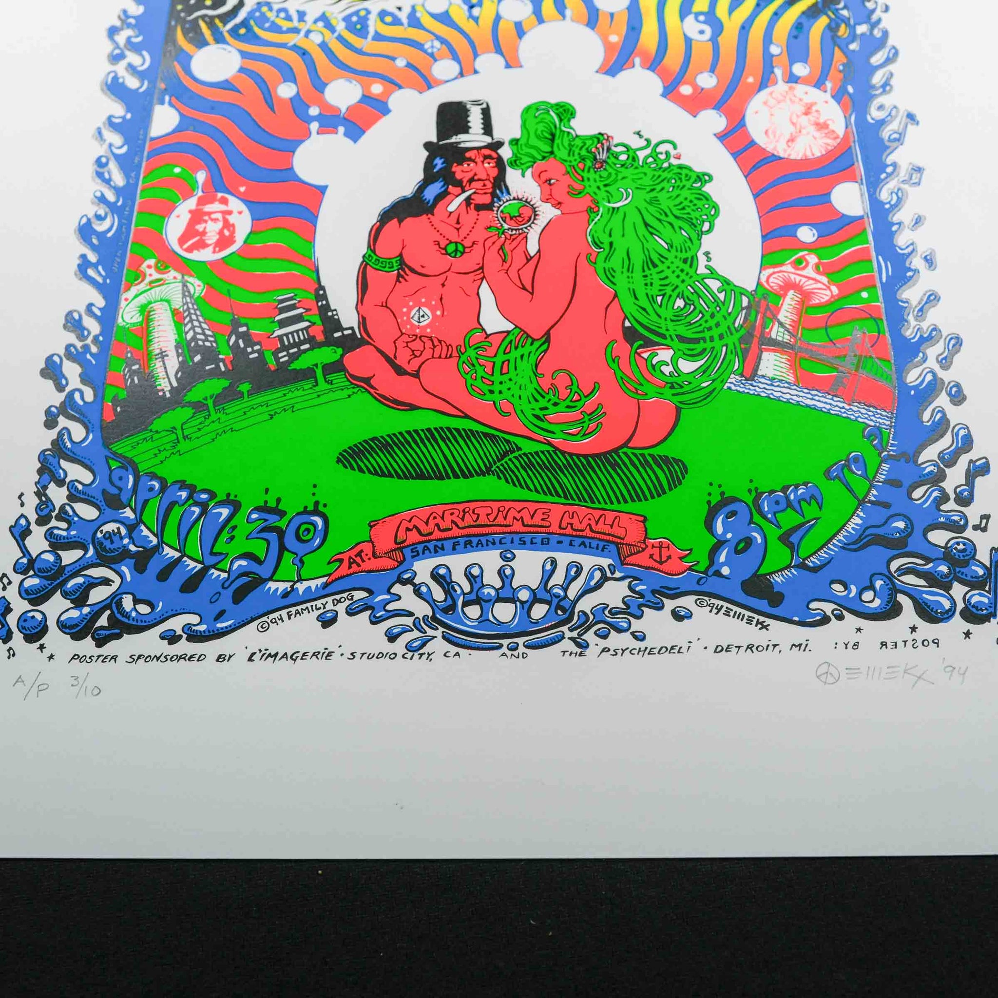 Emek 1994 Chet Helms Tribute Poster regular Edition Proof Concert Post ...
