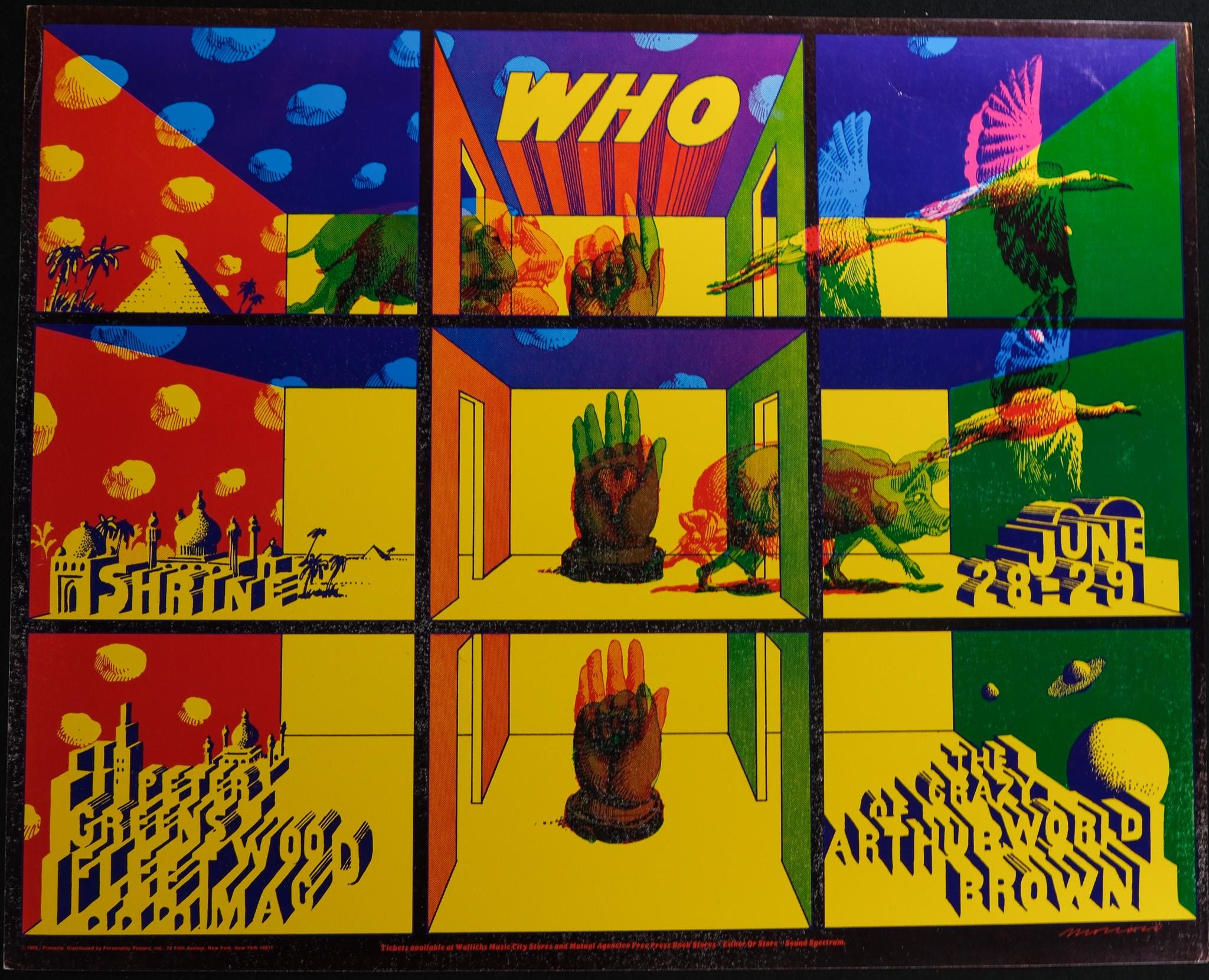 Victor Moscoso The Who 1968 Los Angeles Shrine Concert Poster – Rare ...
