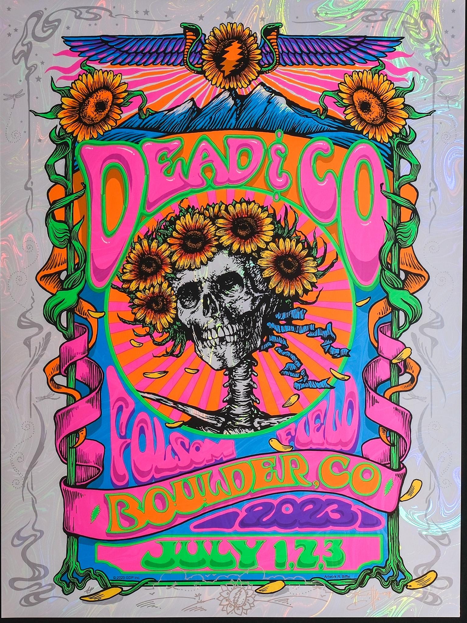 Richard Biffle Dead and Company 2023 Boulder Lava Foil Concert Poster ...