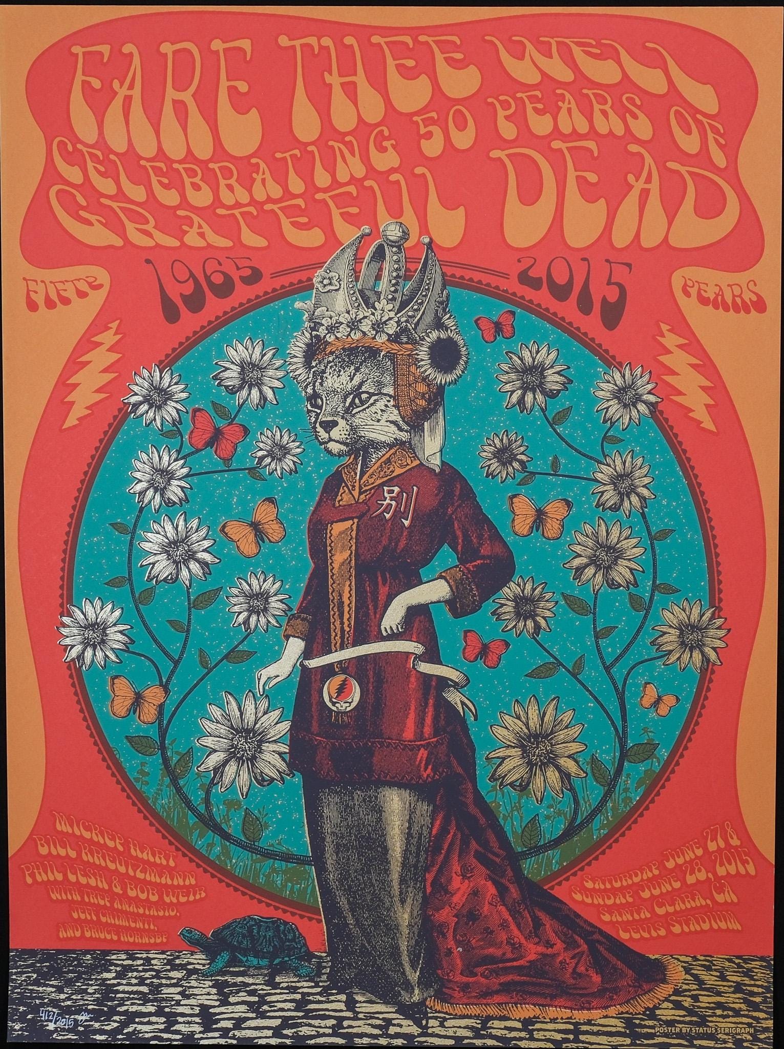 Justin Helton Grateful Dead 2015 Santa Clara Concert Poster – Rare Dead ...