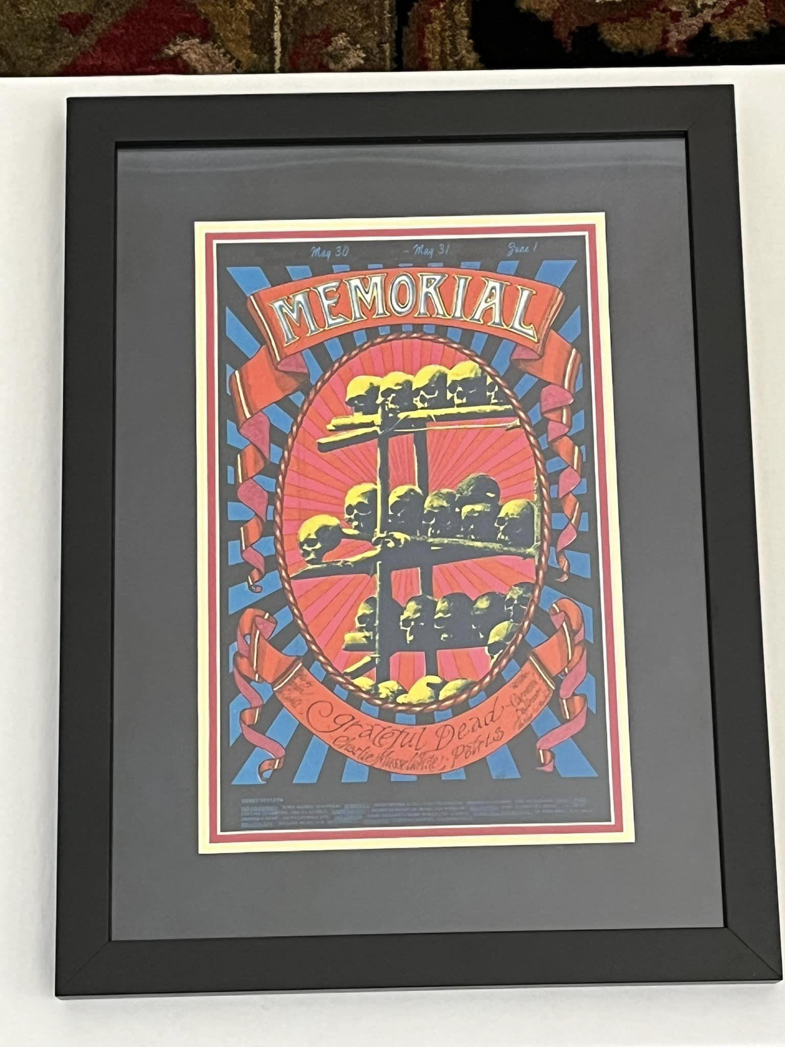 Framed Grateful Dead Carousel Ballroom Original Postcard 1968 AOR 2.16 ...