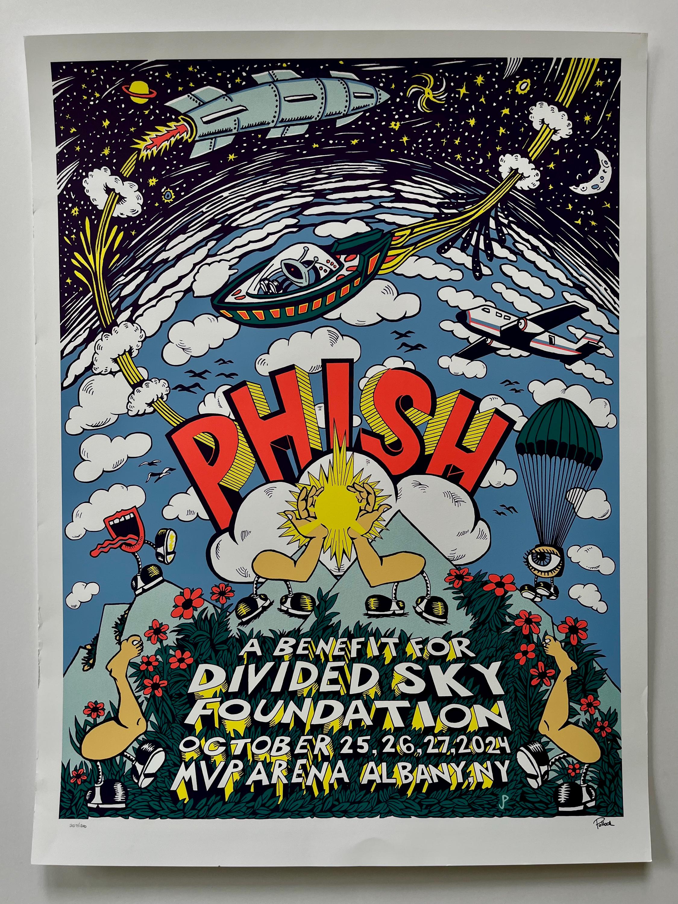 Phish 2024 Albany Concert Poster: Limited Edition Divided Sky Benefit ...